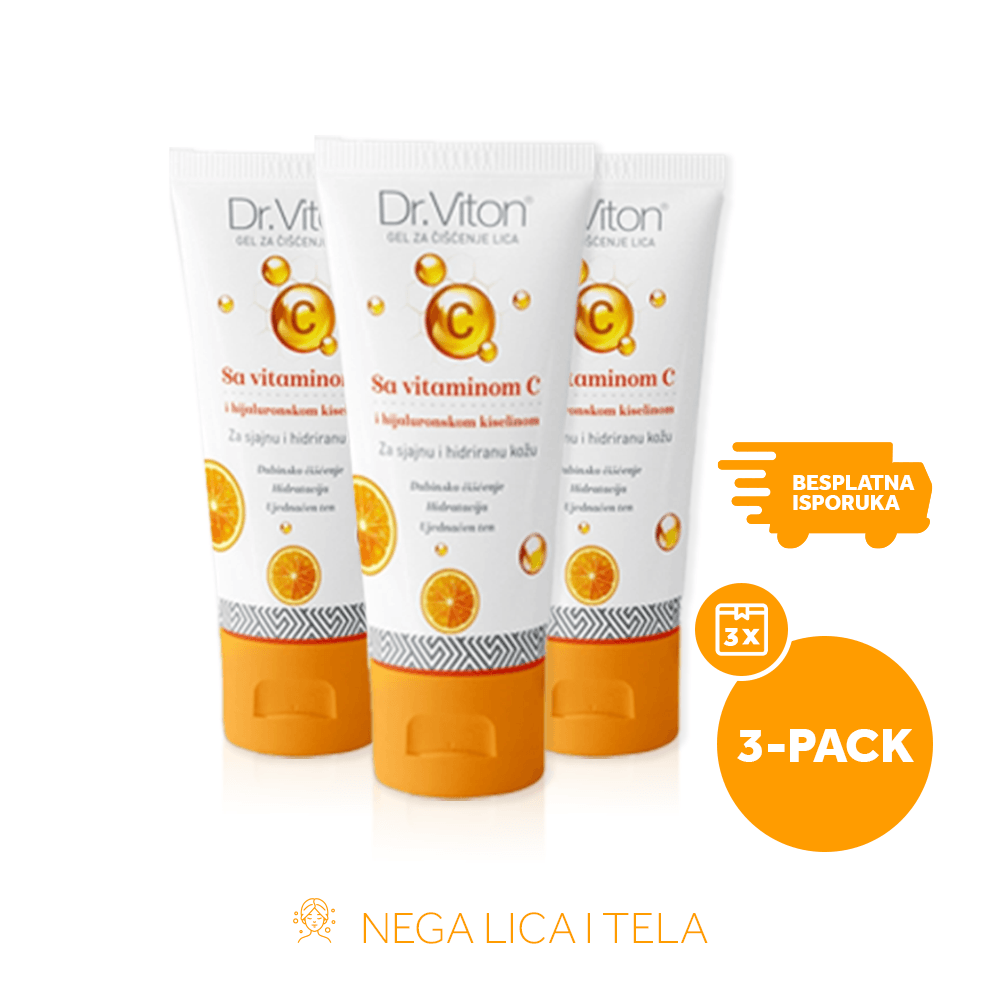 Dr.Viton Gel za čišćenje lica 100 ml, 3-Pack - Springwell
