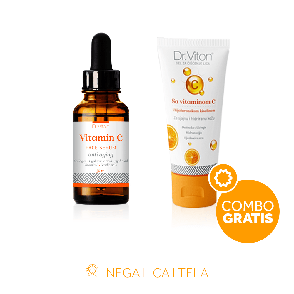 Dr.Viton Vitamin C Serum 30ml + Dr.Viton Gel za čišćenje lica 100 ml Gratis - Springwell